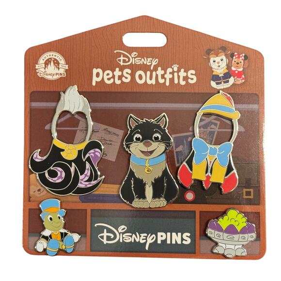Disney | Toys | Disney Pets Outfits Lucifier Cat 5 Pin Set Ursula ...